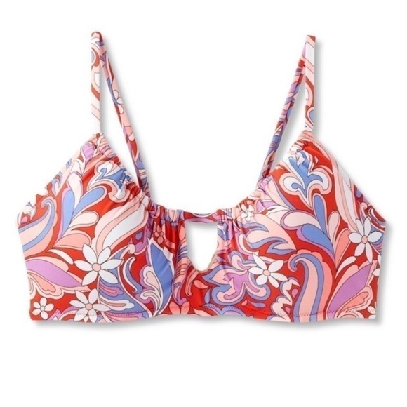 Target | Swim | Shade Shore Paisley Floral Tunneled Keyhole Bikini Top ...